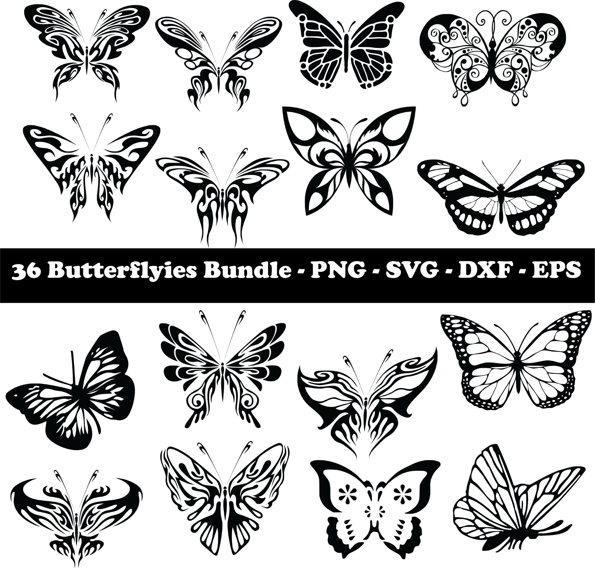 Butterflies SVG Bundle, Butterflies SVG, SVG Files for Cricut ...