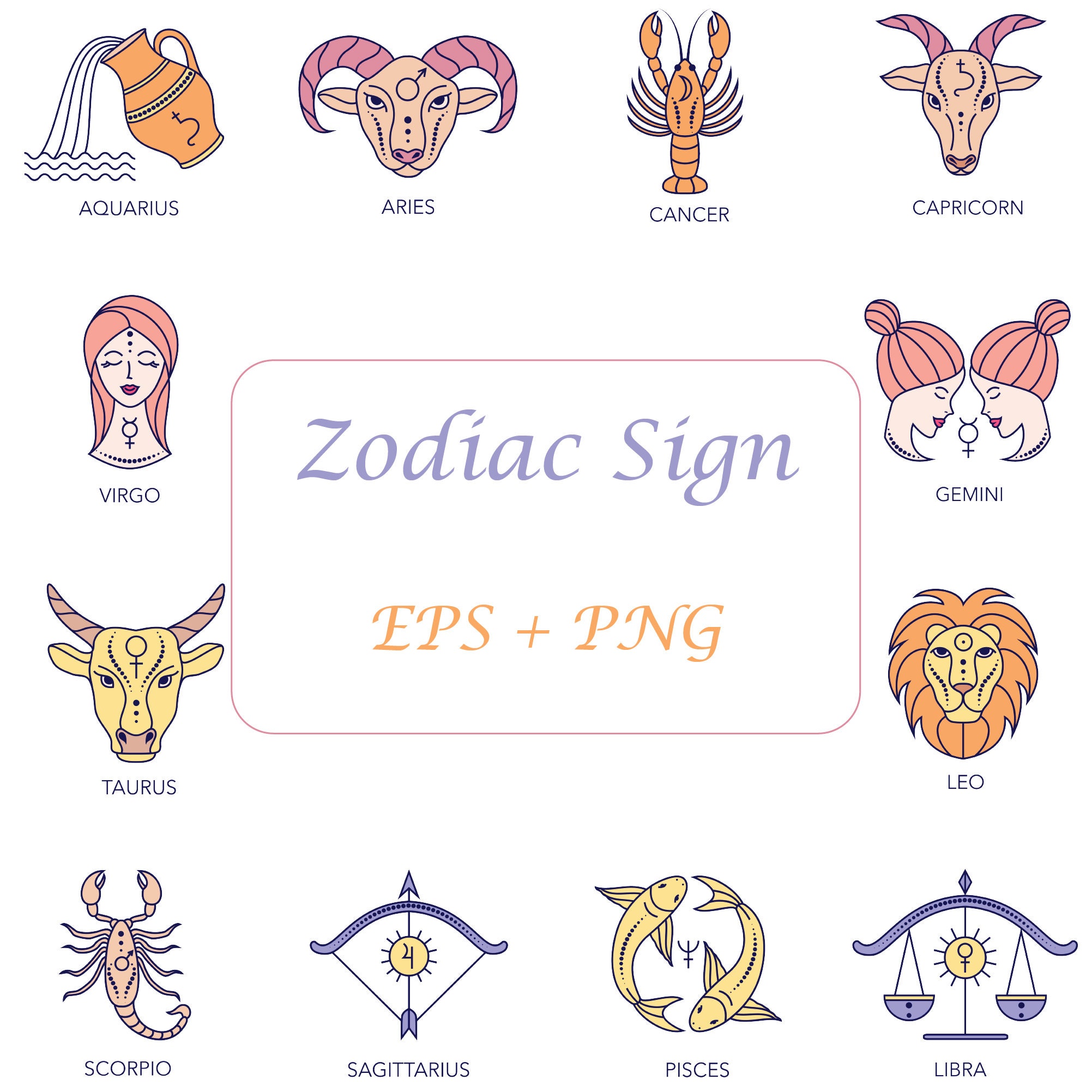 Zodiac PNG, Horoscope Design, Zodiac Signs, Zodiac Template, Horoscope ...