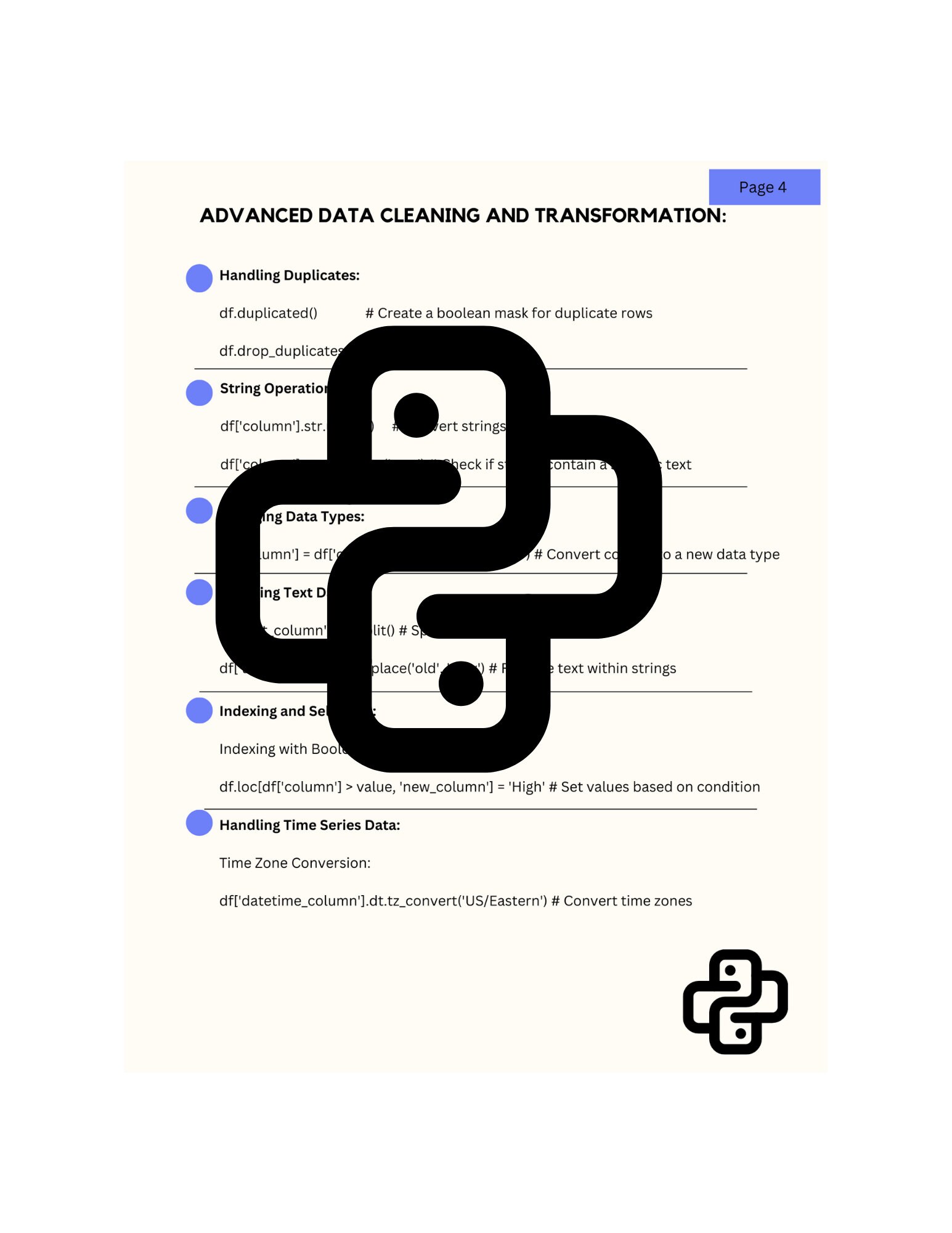 Complete Python Cheatsheet Learn Programming Basics And More In 6 Pages Ideal For Beginners