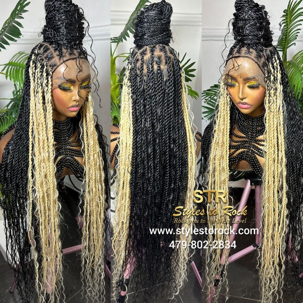 Human Hair Braided Wigs Etsy