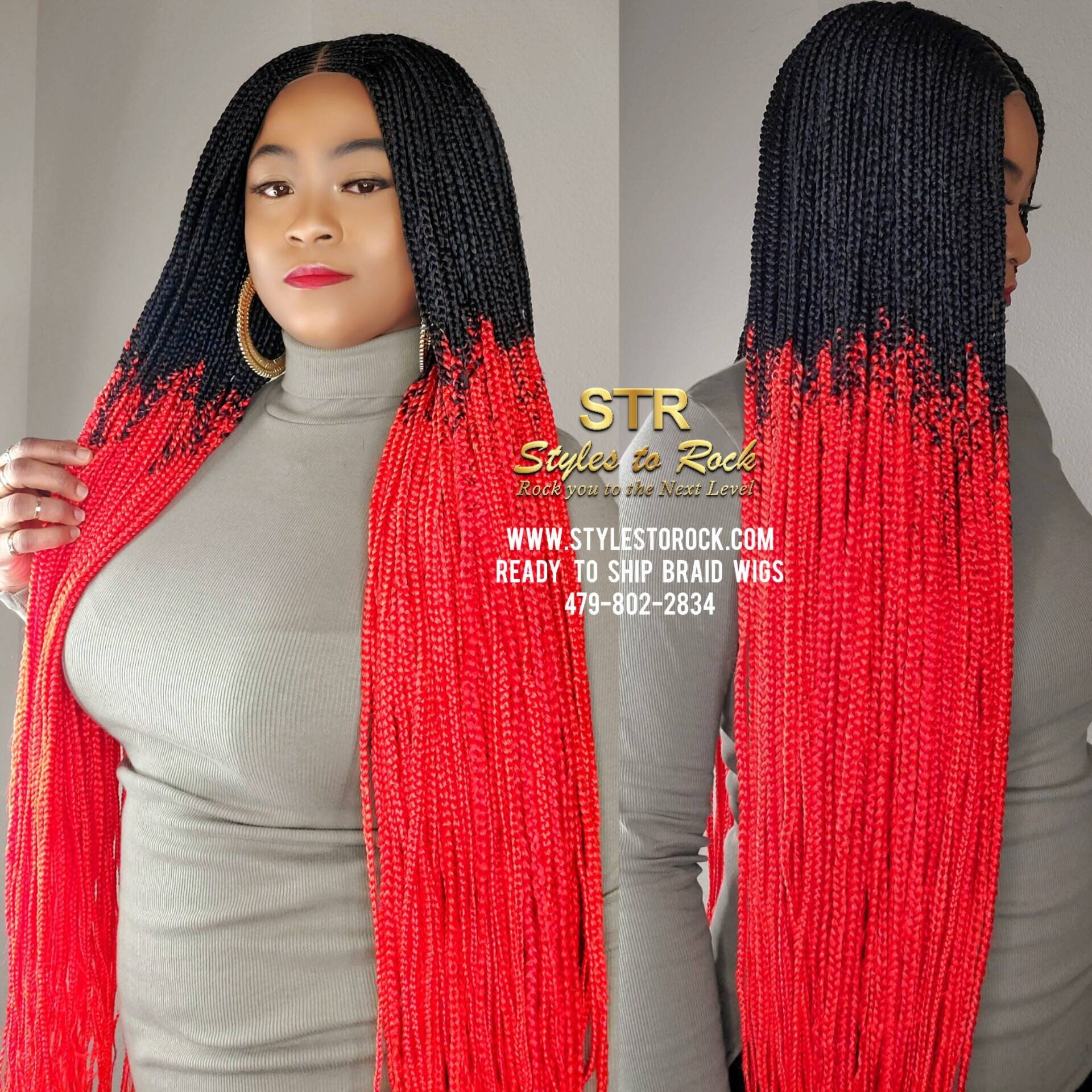 Red Twist Braids