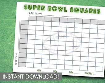 Super Bowl Squares | Etsy