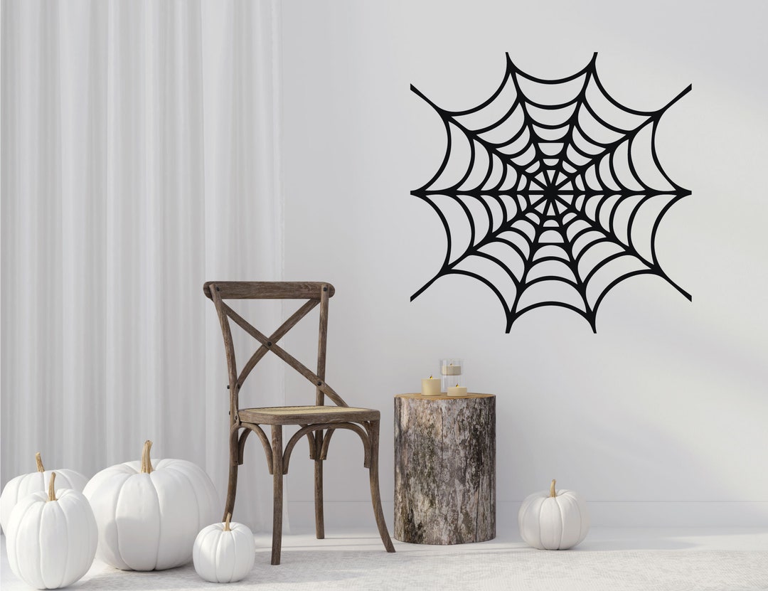 Halloween Spiderweb Vinyl Wall Decal: Removable Home Decor - Etsy