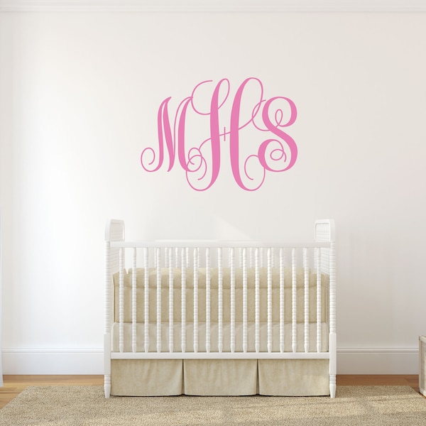 Monogram Wall Decal - Etsy
