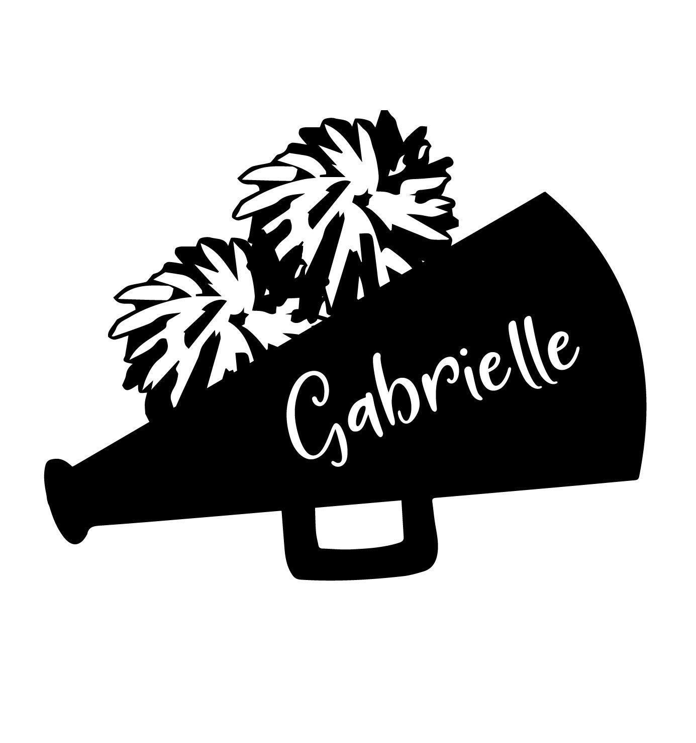 Personalized Cheer Megaphone With Name Vinyl Wall Decal for | Etsy