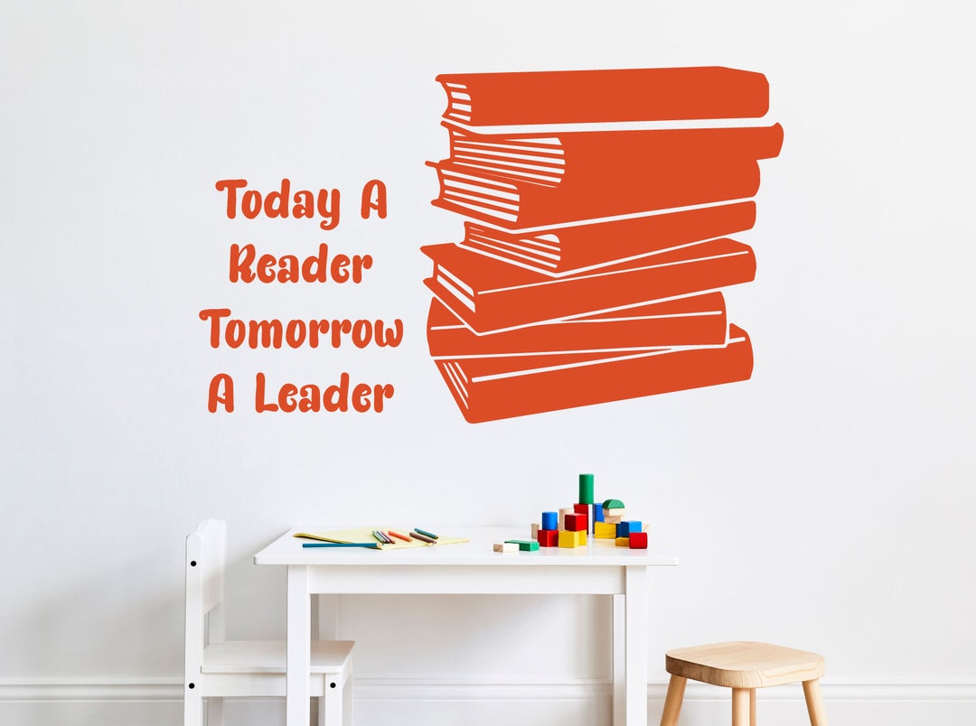 Inspirational Reading Quote Vinyl Wall Decal - Classroom Library Decor ...