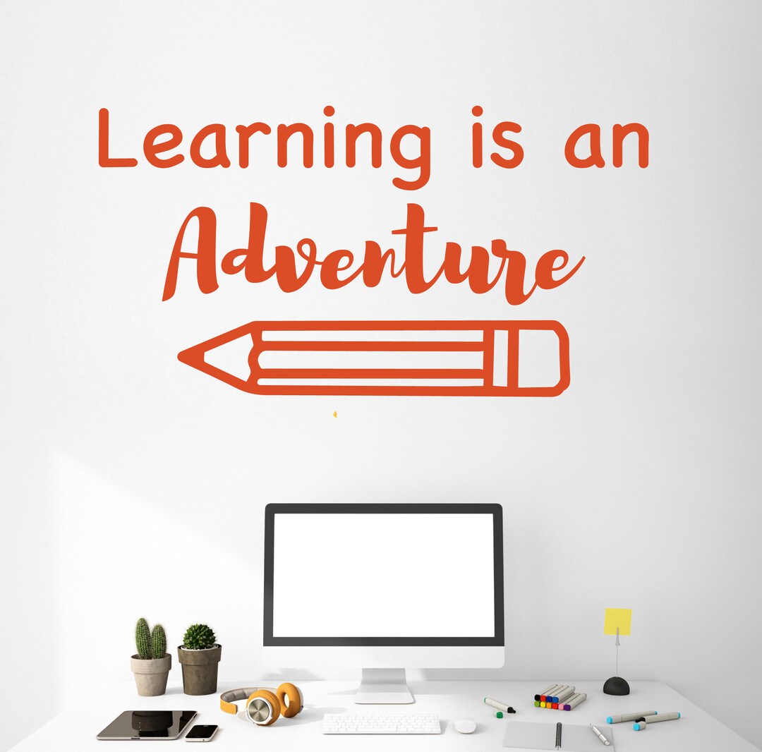 Custom School Vinyl Wall Decal: Learning is an Adventure - Etsy