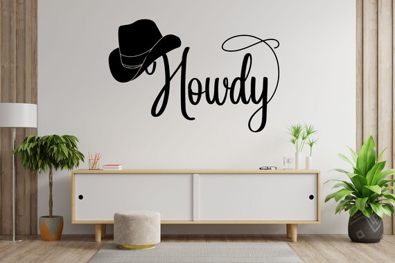 Howdy Vinyl Wall Decal Home Decor for Bedroom Living Room - Etsy