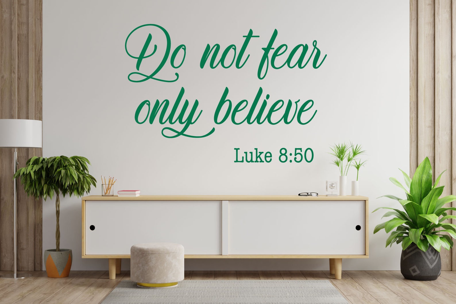 Religious Customizable Vinyl Wall Decal - Bible Verse - Luke 8:50 Do ...