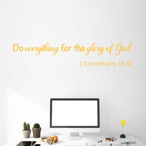 Religious Vinyl Wall Decal - Bible Verse -1 Corinthians 10:31 -do ...