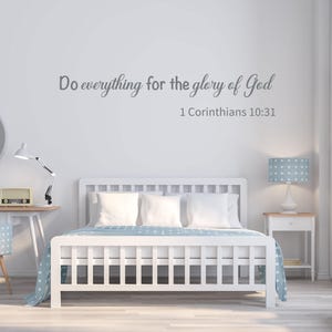 Religious Vinyl Wall Decal - Bible Verse -1 Corinthians 10:31 -do ...