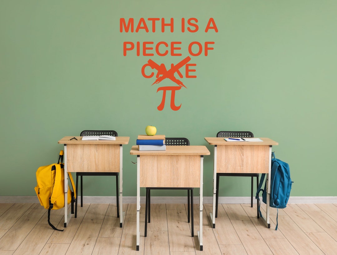 Math is A Piece of Pi Vinyl Wall Decal - Classroom Decor - Etsy