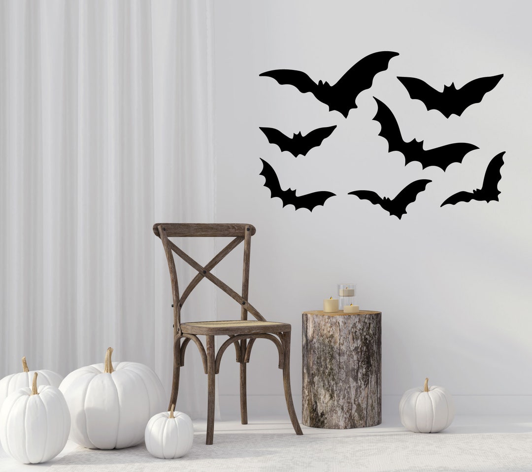 Bats Vinyl Wall Decal: Halloween Home Decor Sticker - Etsy