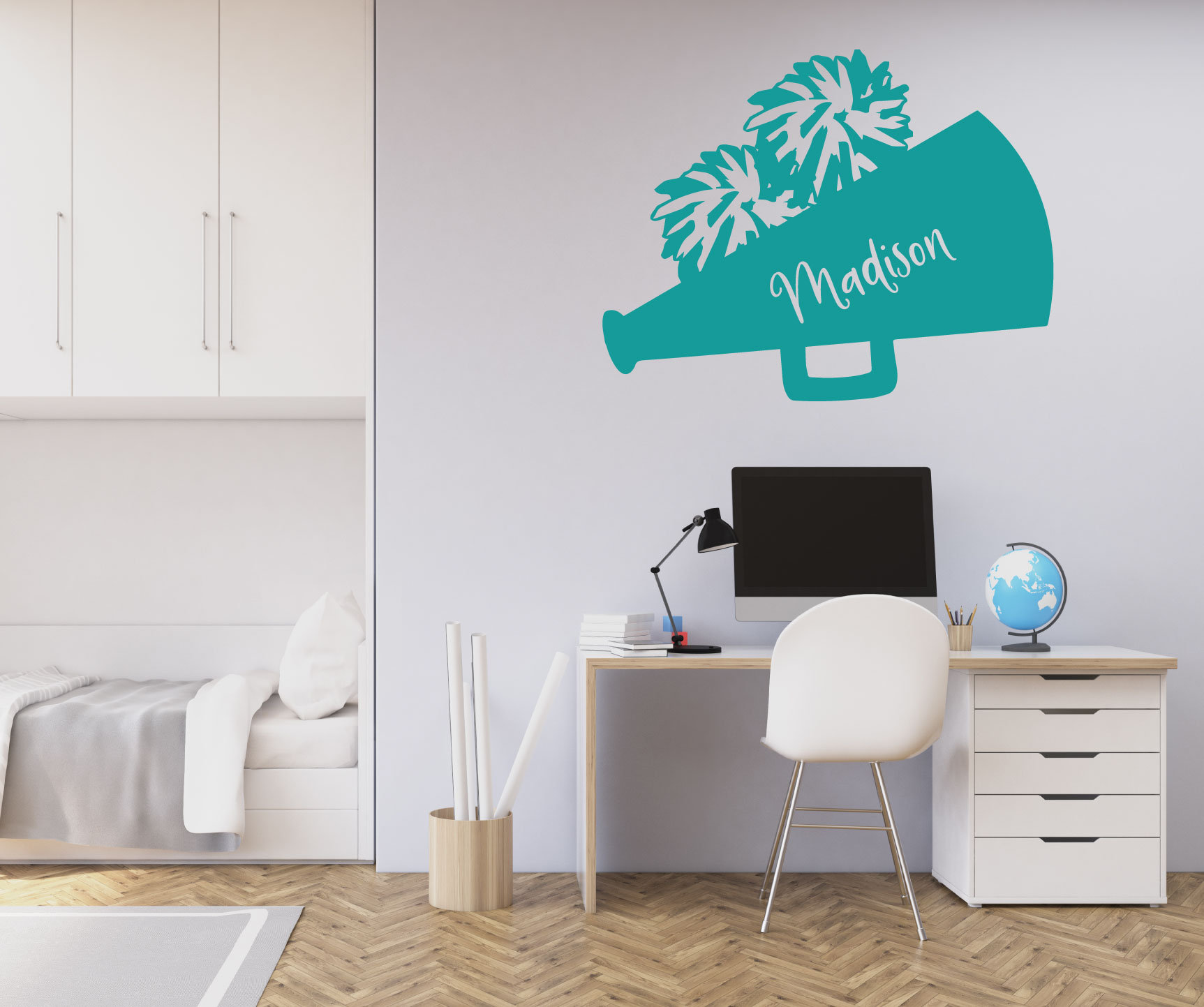 Personalized Cheer Megaphone With Name Vinyl Wall Decal for | Etsy