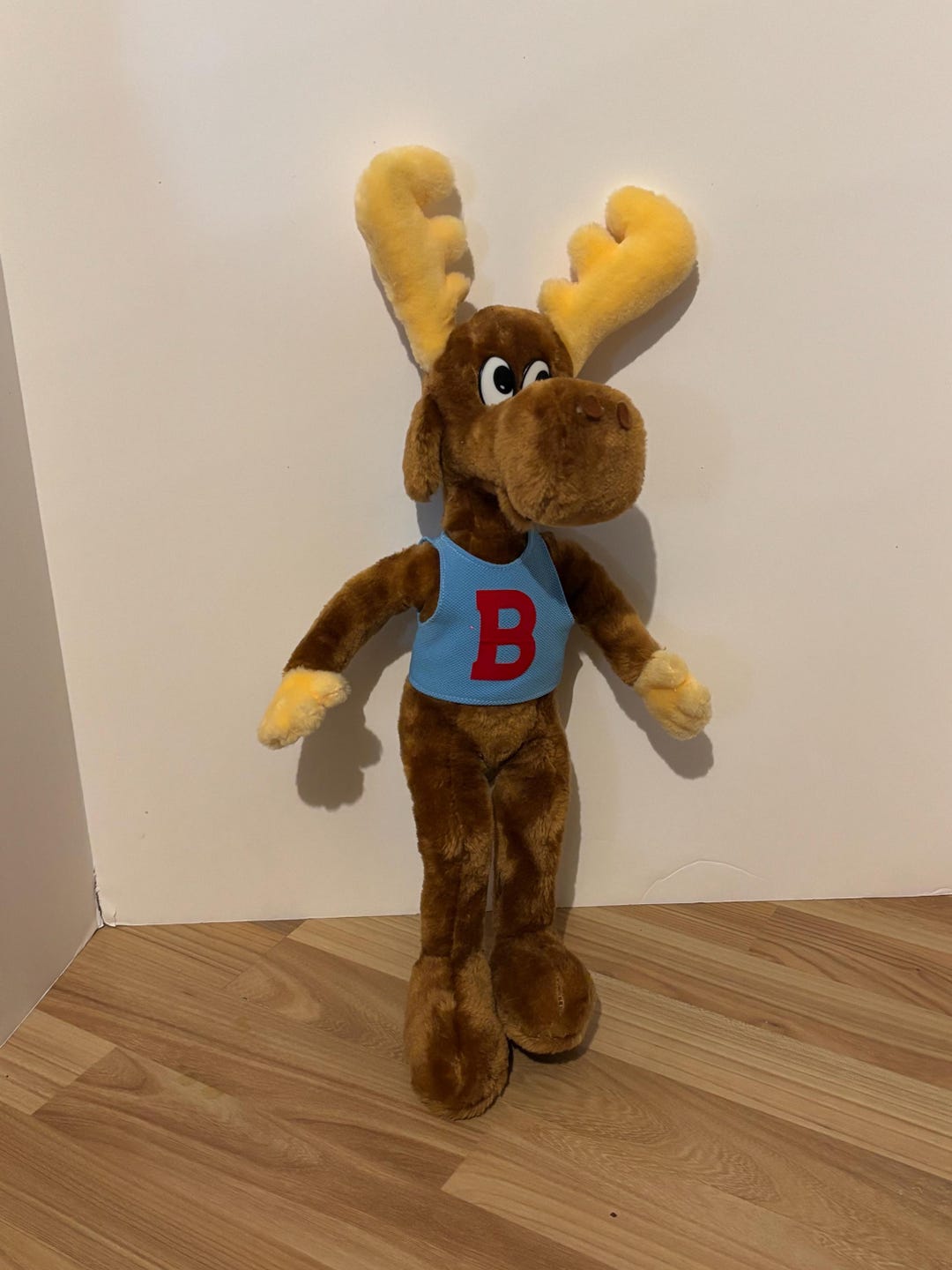 Vintage 1985 Mighty Star Rocky & Bullwinkle - Bullwinkle Plush - Etsy