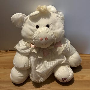 Vintage 1980s Fisher Price Puffalump White Cow Plush RARE - Etsy