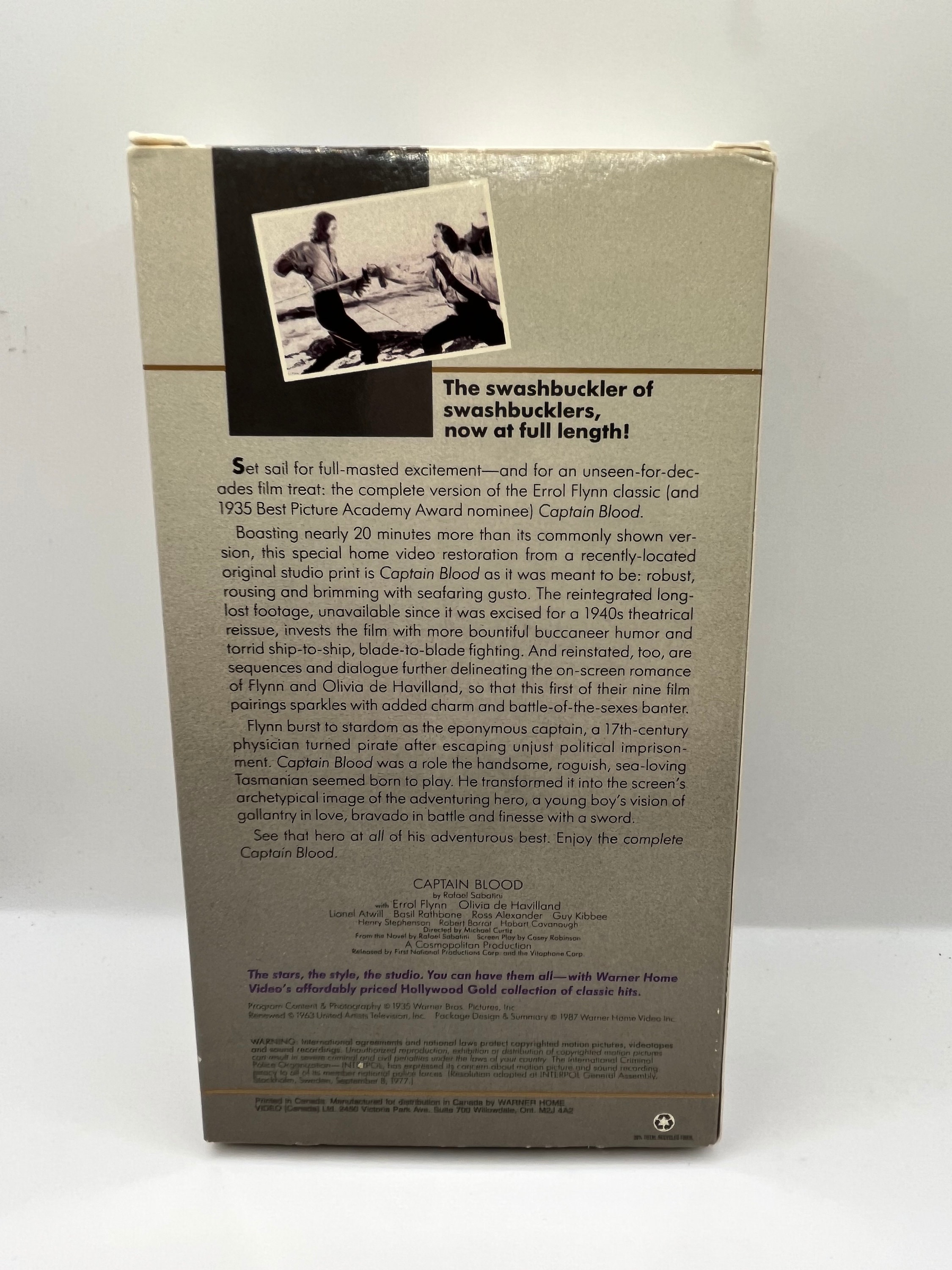 Vintage 1987 Captain Blood VHS - Etsy