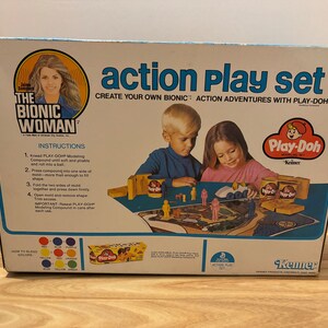 Vintage 1974 the Bionic Woman Action Play Set - by Play-doh - SEALED - Etsy