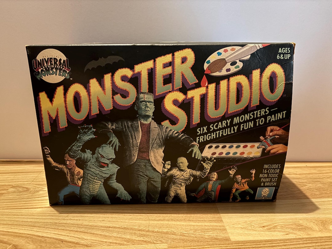 Vintage 1991 Universal Monsters Monster Studio Model Paint Set COMPLETE ...