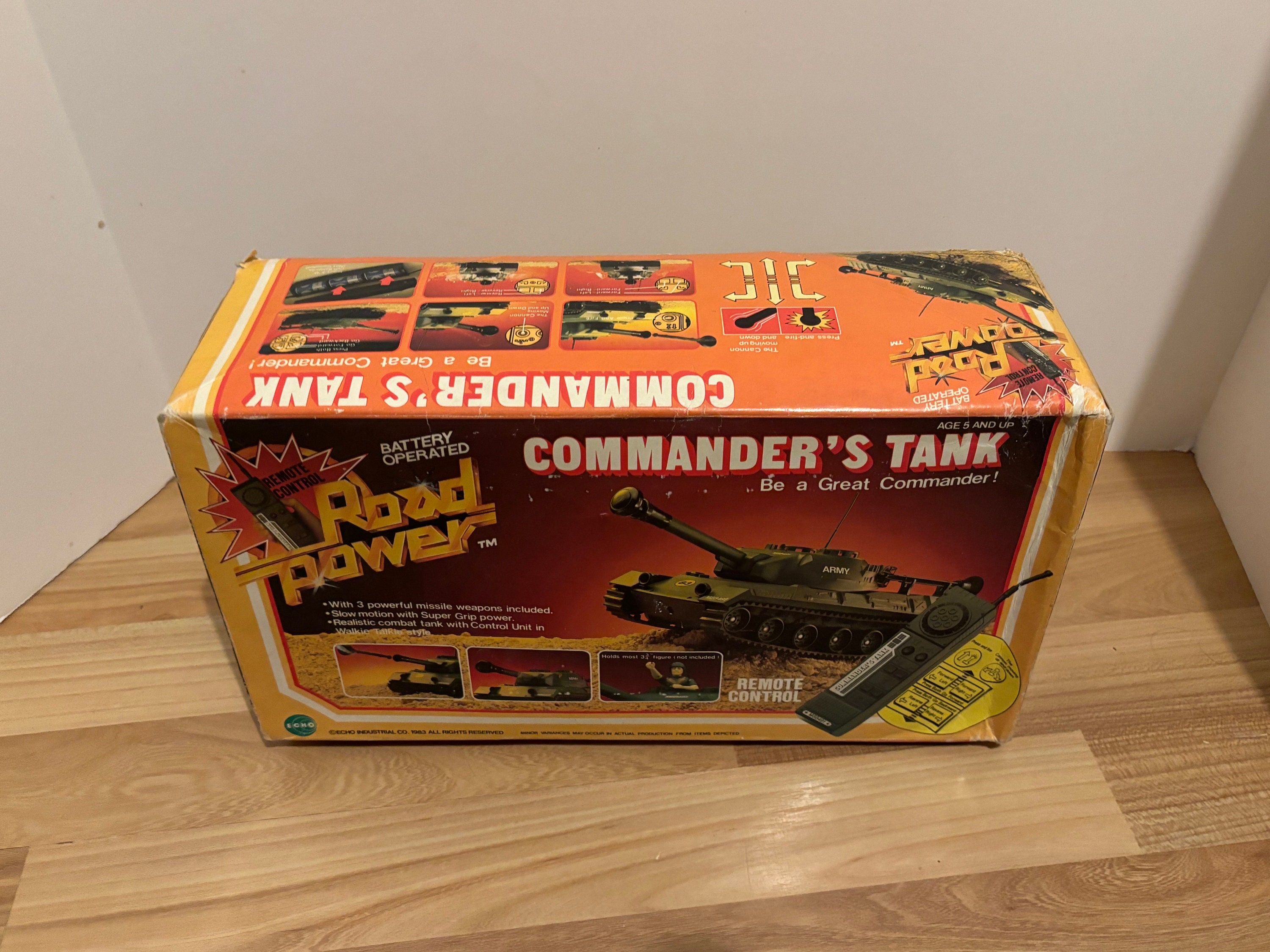 Vintage 1983 Road Power Commander's Tank Remote Control Tank COMPLETE ...
