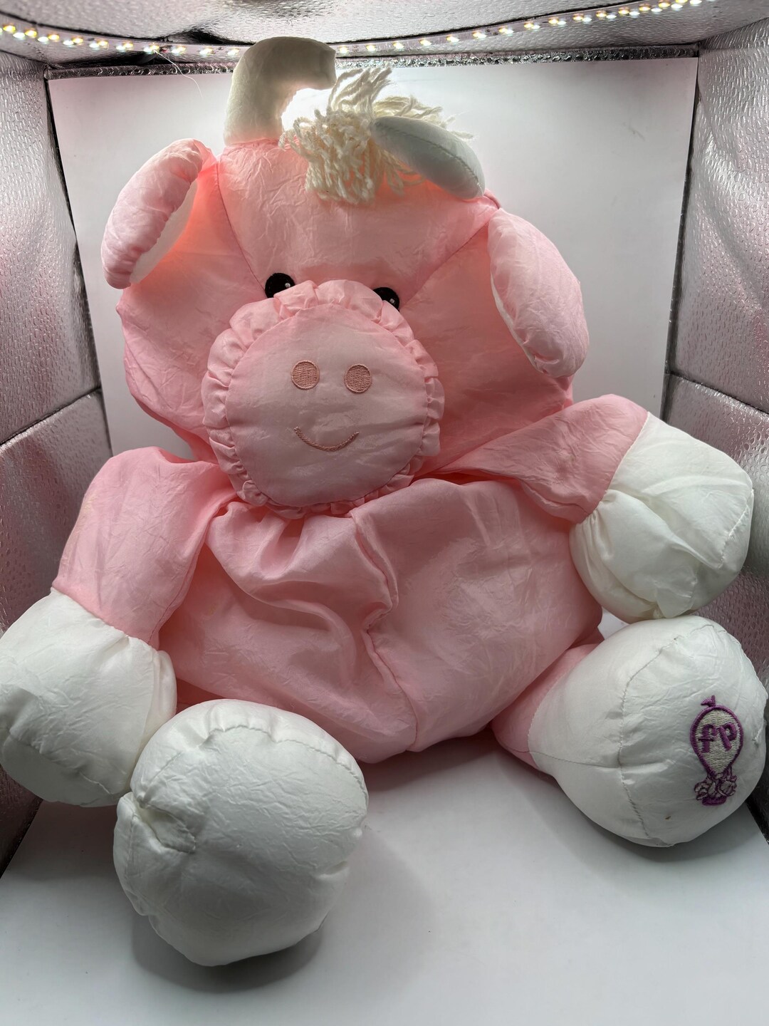 Vintage 1980s Fisher Price Puffalump Pink Cow Plush - RARE - Etsy