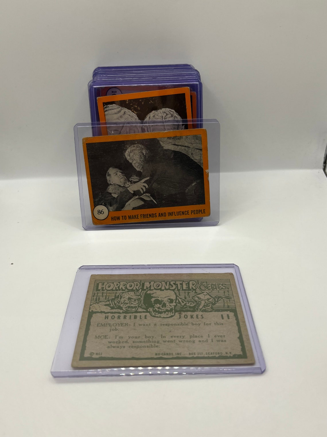 Vintage 1961 Nu-cards Horror Monsters Orange Series Monster Cards - Etsy