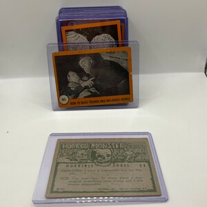 Vintage 1961 Nu-cards Horror Monsters Orange Series Monster Cards - Etsy