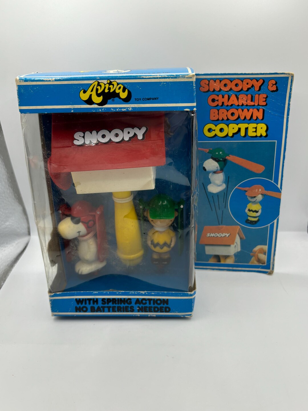 Vintage 1966 Aviva Snoopy & Charlie Brown Copter - COMPLETE IN BOX - Etsy