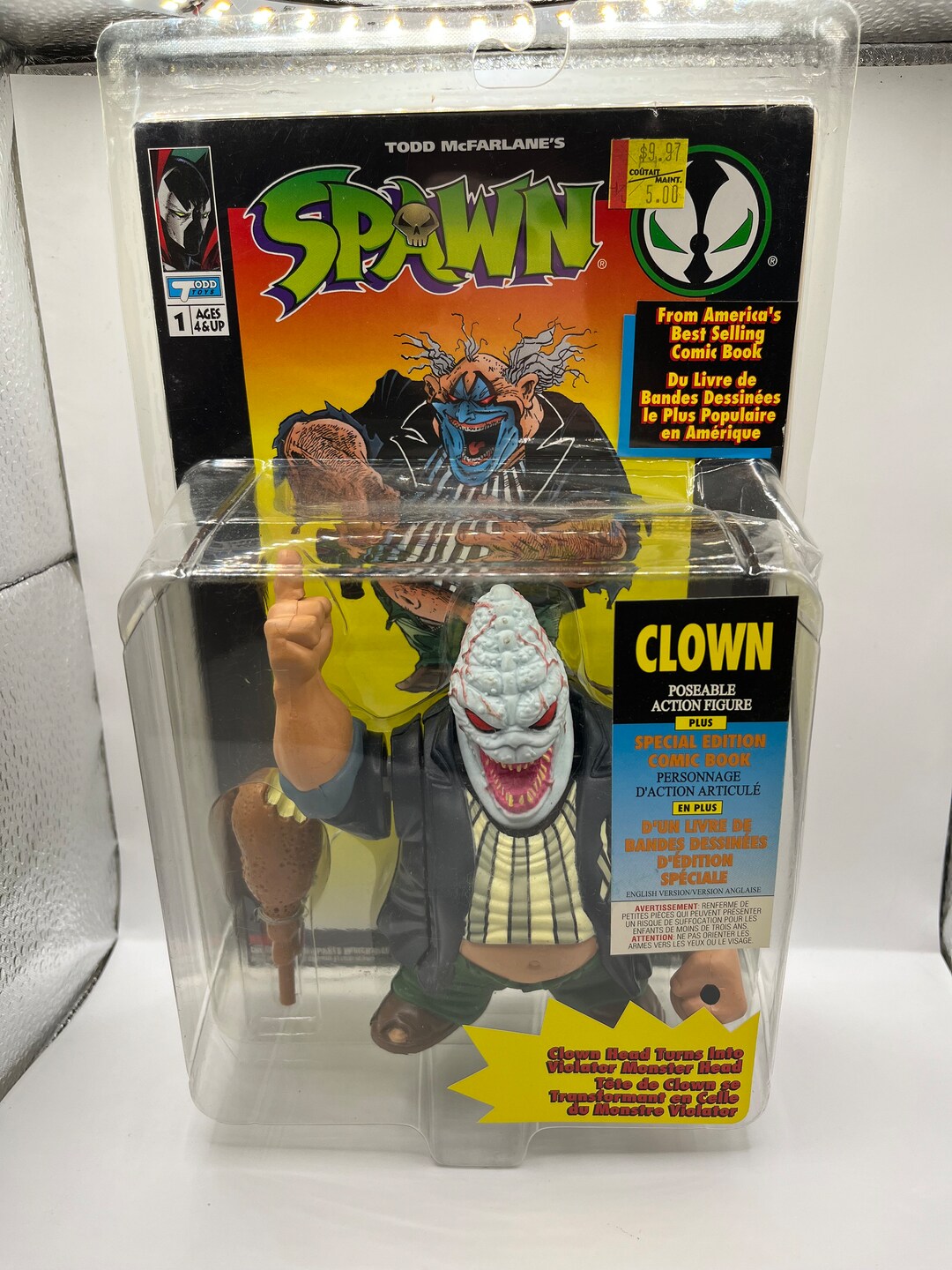 Vintage 1994 Todd Mcfarlane's Spawn Clown Action Figure - SEALED - Etsy
