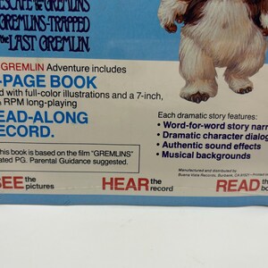 Vintage Gremlins Read Along Book and Record - SEALED - STORY 3 - Escape ...