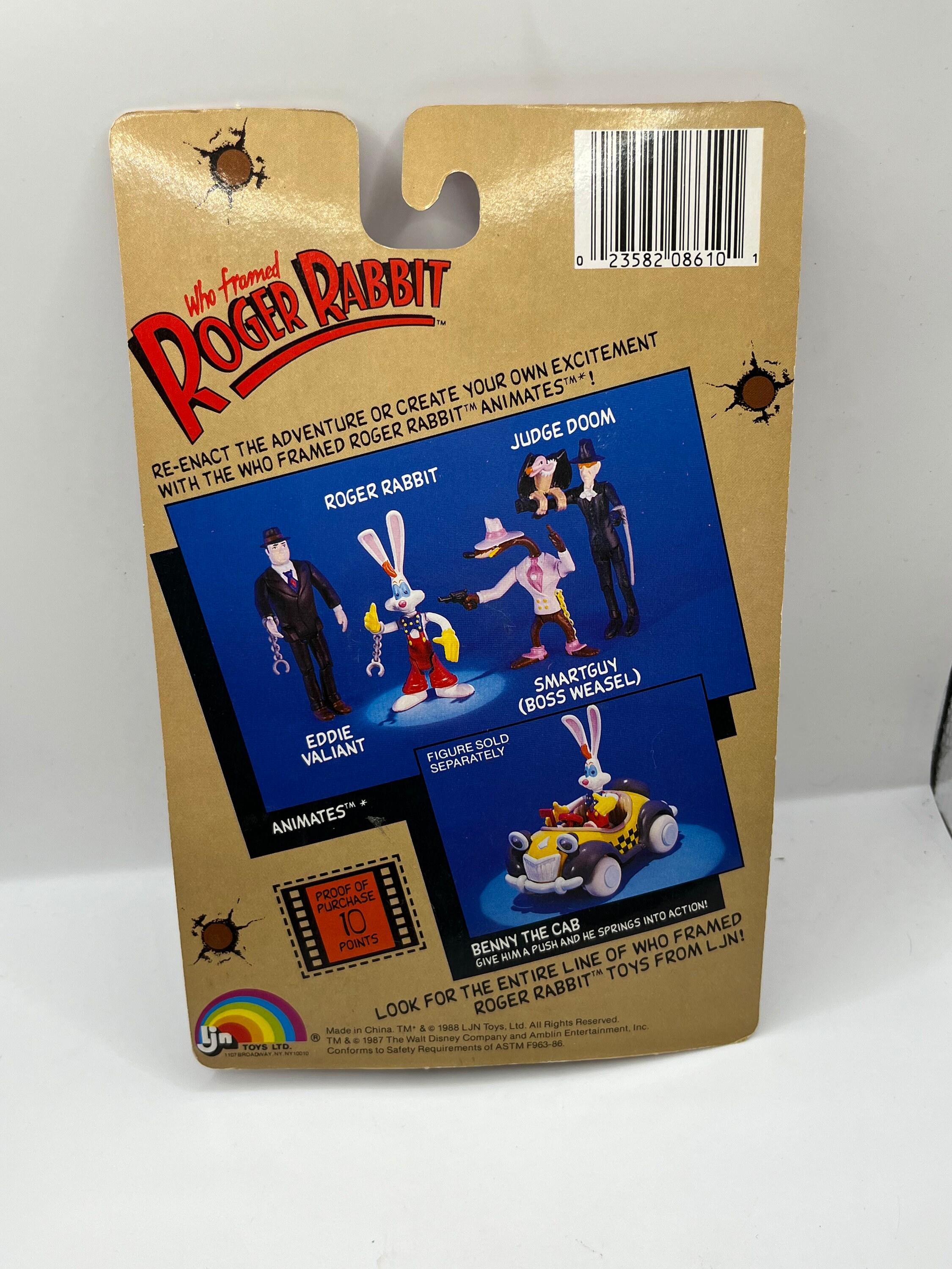 Vintage 1988 LJN who Framed Roger Rabbit Animates Judge Doom SEALED on ...
