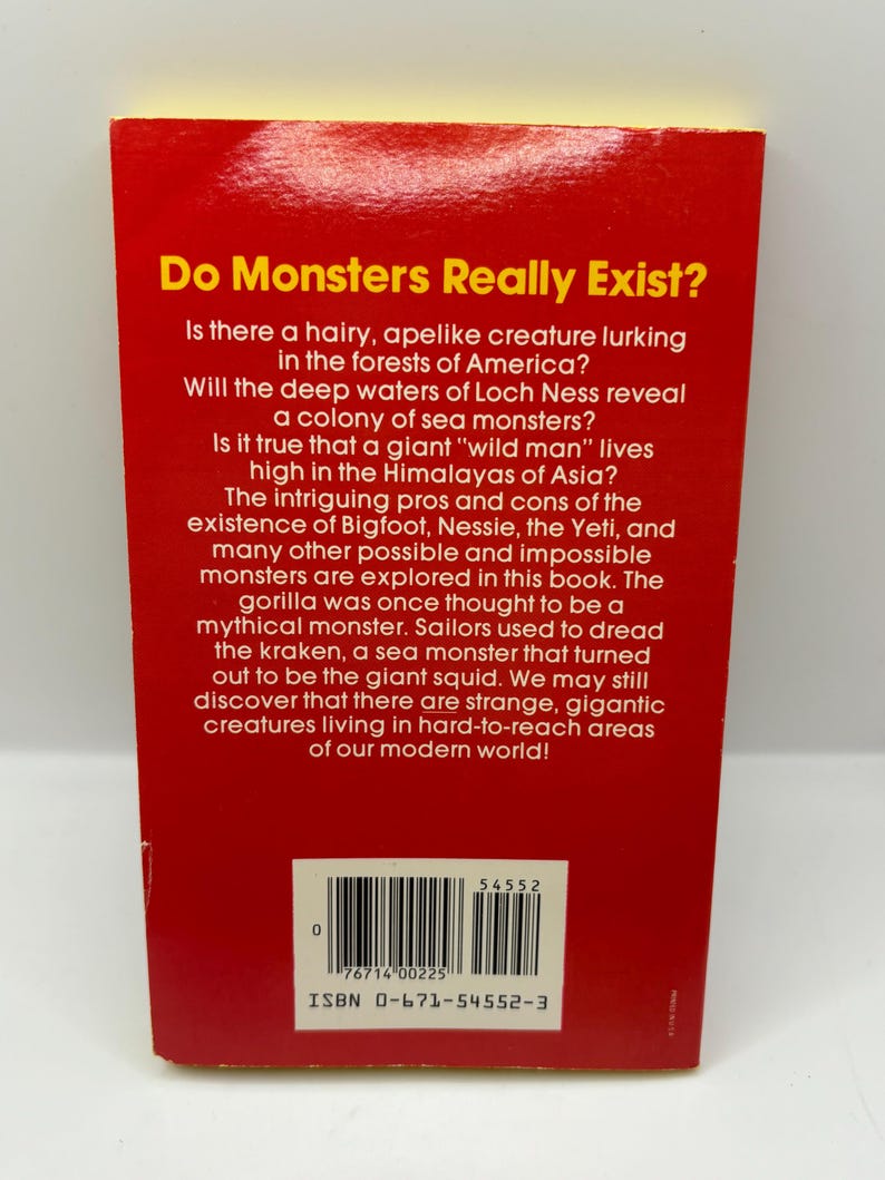 Vintage 1975 the Greatest Monsters in the World by Daniel Cohen ...