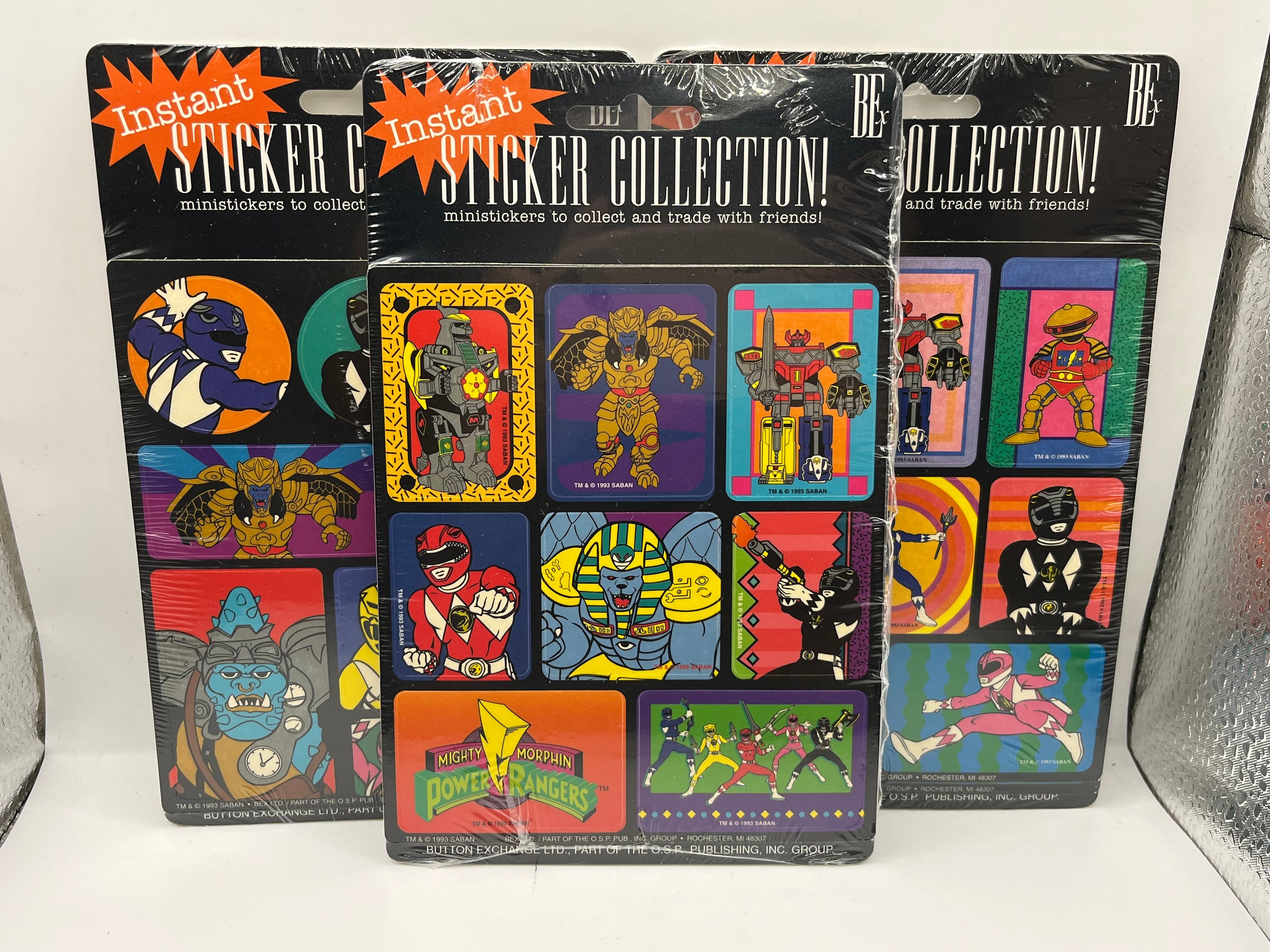 Vintage 1993 Mighty Morphin Power Rangers Instant Sticker Collection ...