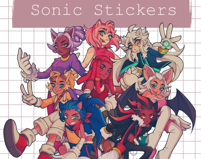 Sonic Vinyl Stickers - Etsy