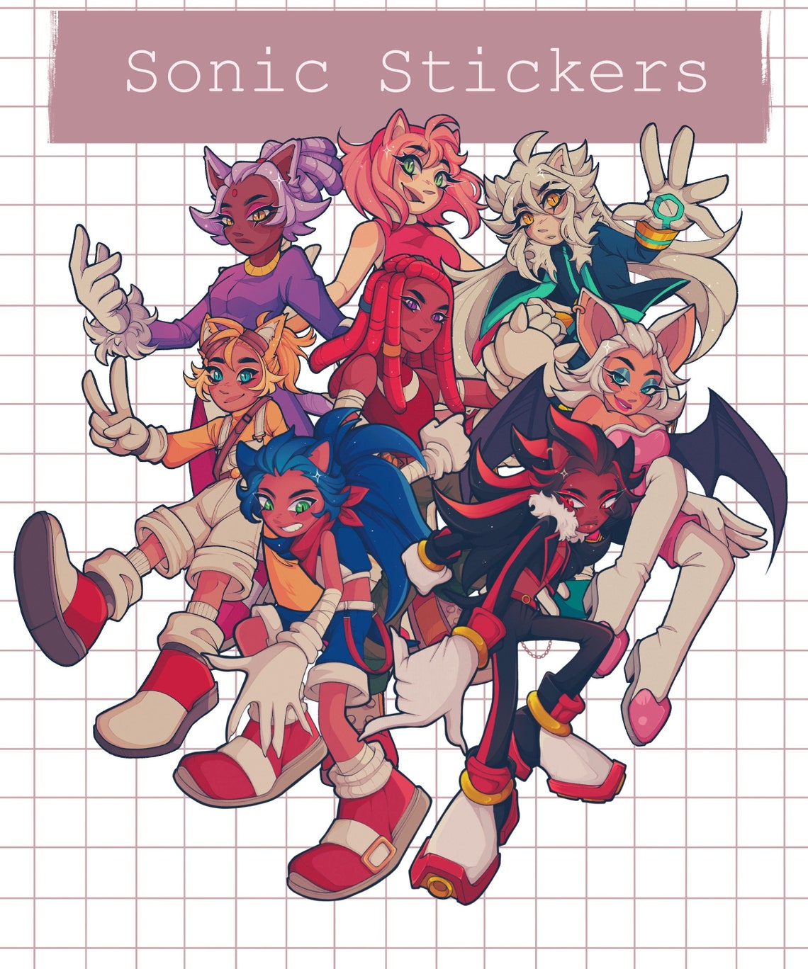 Sonic Vinyl Stickers - Etsy