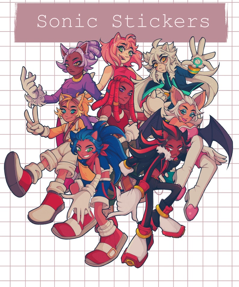 Sonic Vinyl Stickers - Etsy