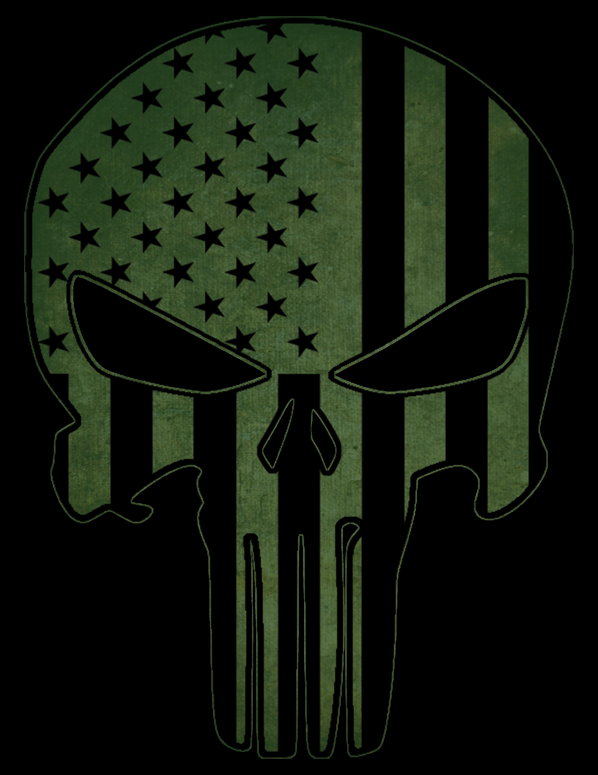 Green American Flag Punisher Skull - PNG Digital Download - Etsy
