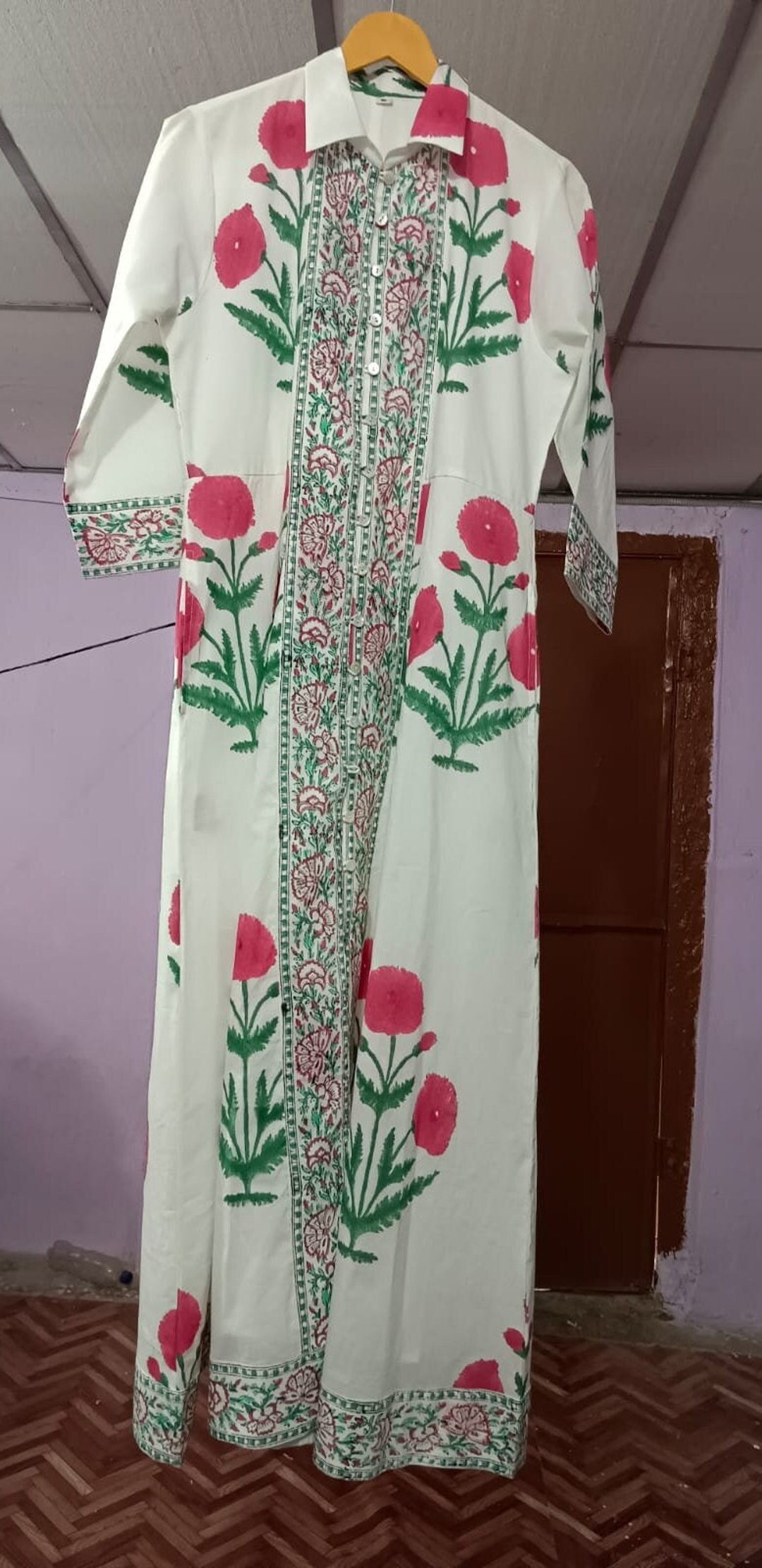 Block Print Dress, Hand Block Printed Dress, Indian Cotton Dress ...