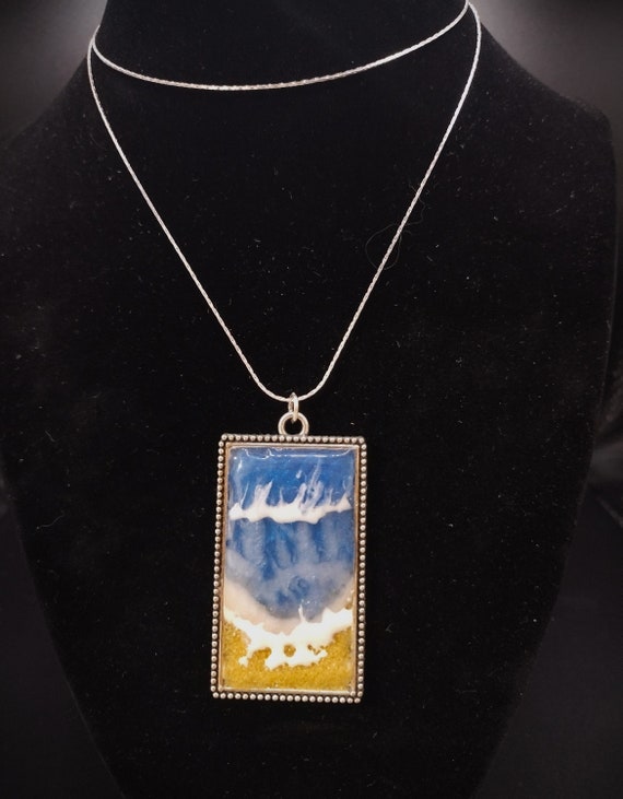 Beach/ocean Themed Pendant Rectangle/medium - Etsy