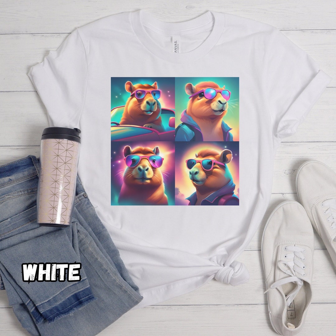 Camisa Capybara 80s estilo Capybara camiseta divertida Capybara ...