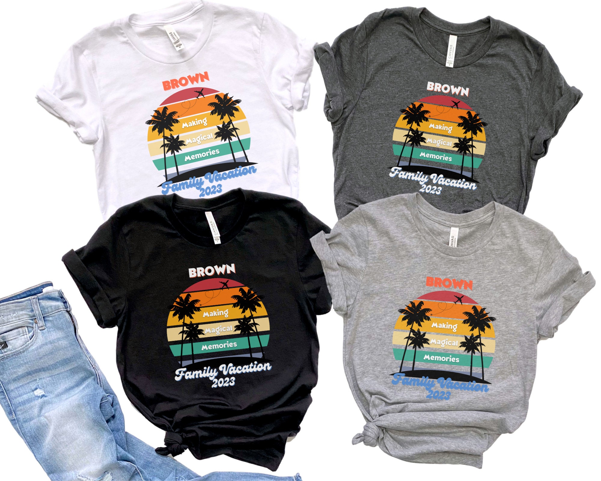 Custom Family Vacation Shirts, Matching Personalized Family Trips T ...
