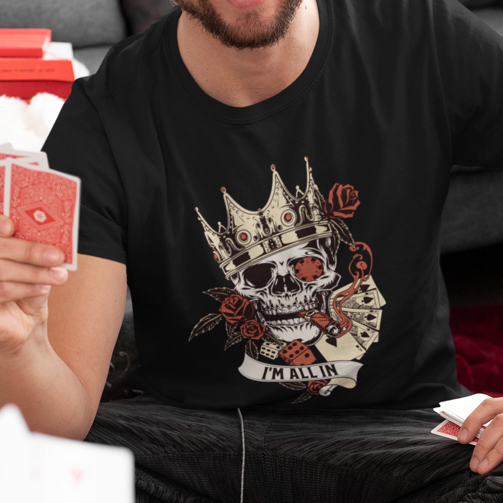 Casino Night Shirt Poker T Shirt Gambling Tshirt for Casino Party Favor ...