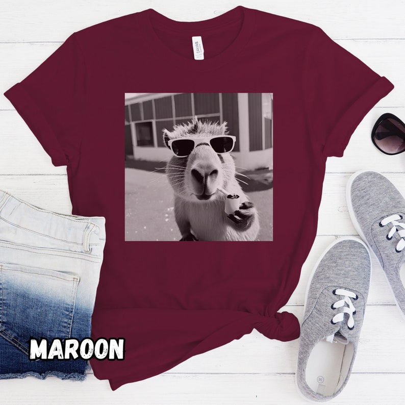 Smoking Capybara Shirt Funny Capybara T Shirt Capybara Gift for Rodent ...