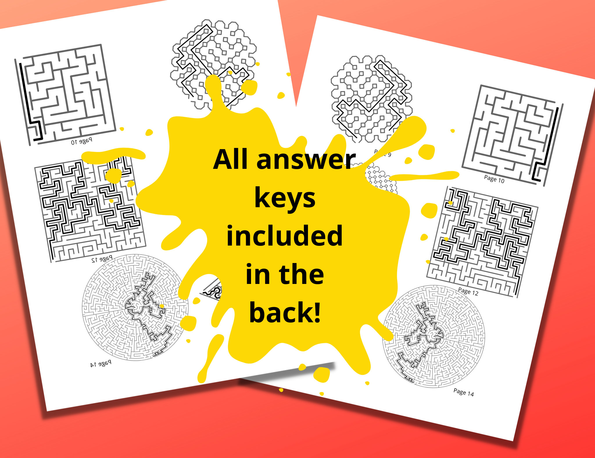 100 Crazy Difficult Mazes, Teen Mazes, Adult Mazes, Multi Shape Mazes ...