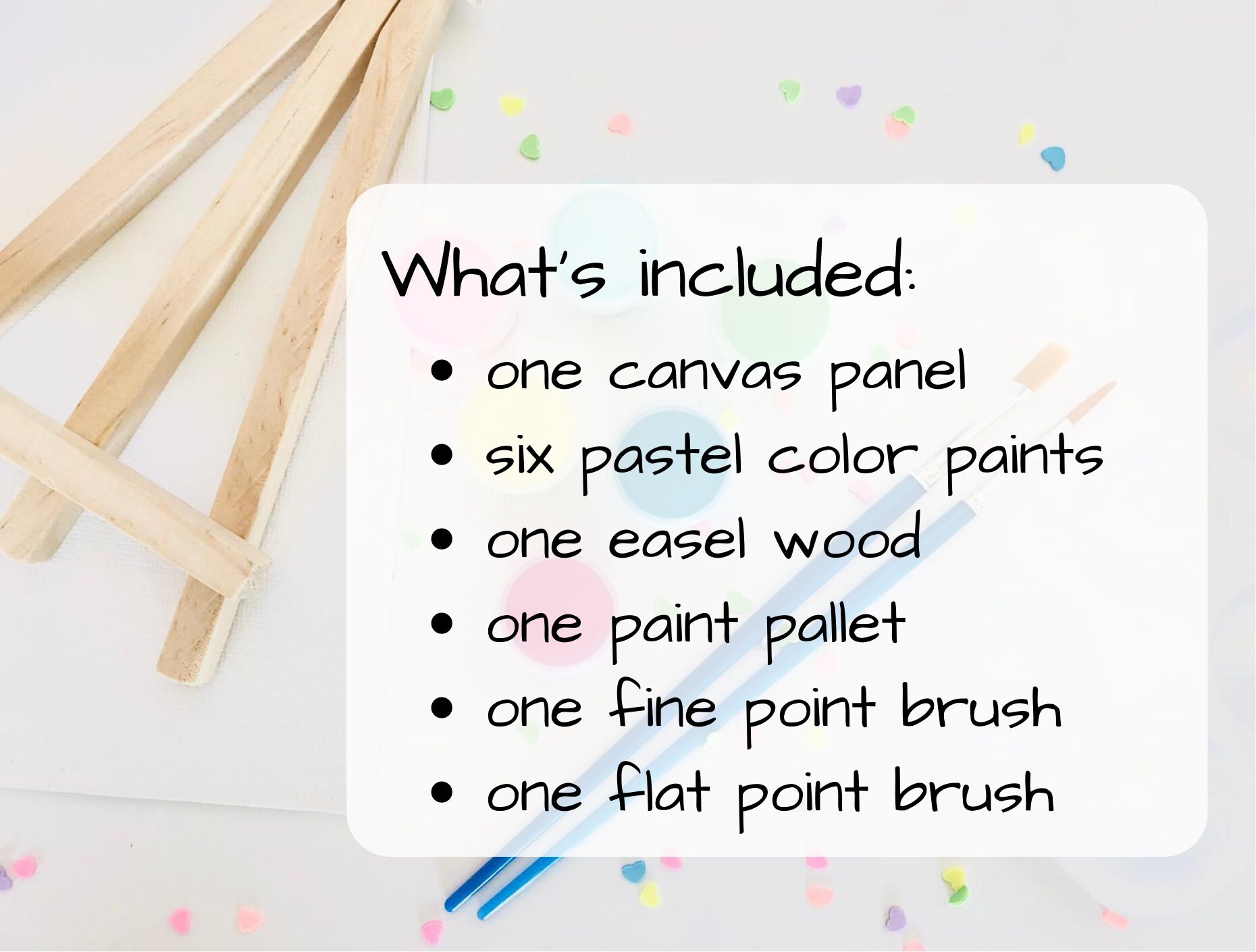 Canvas Painting Kit Acrylic Pastel Color Painting Set Kids - Etsy