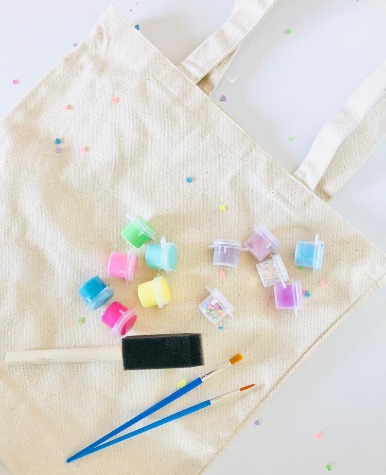 Personalized Tote Bag Painting Kit Dinosaur Kids Party PYO Paint Your ...