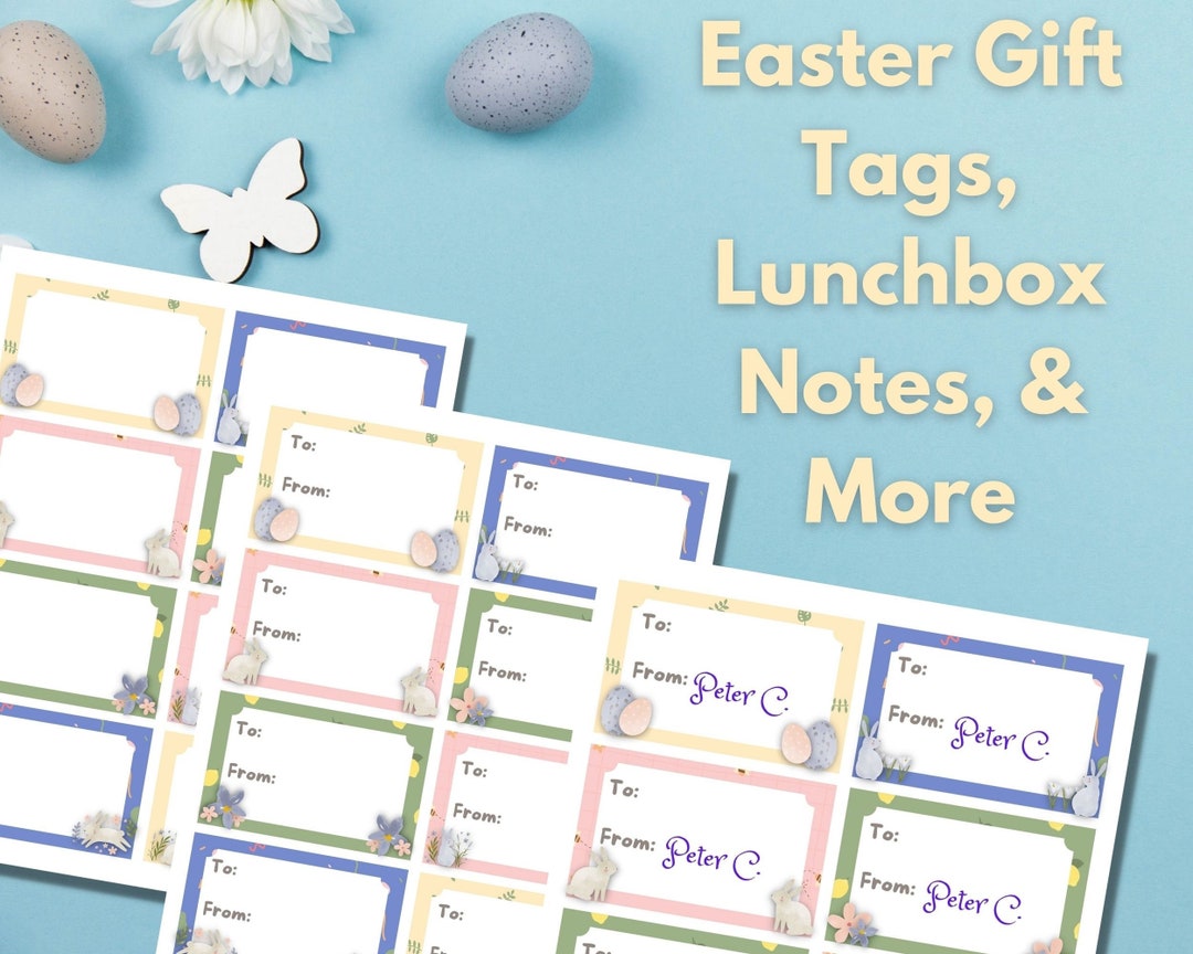 Printable Easter Gift Tags & Notecards Perfect for Lunchbox Notes ...