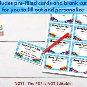 Printable Gift Coupons for Father's Day - Fun Superhero Theme - Instant ...