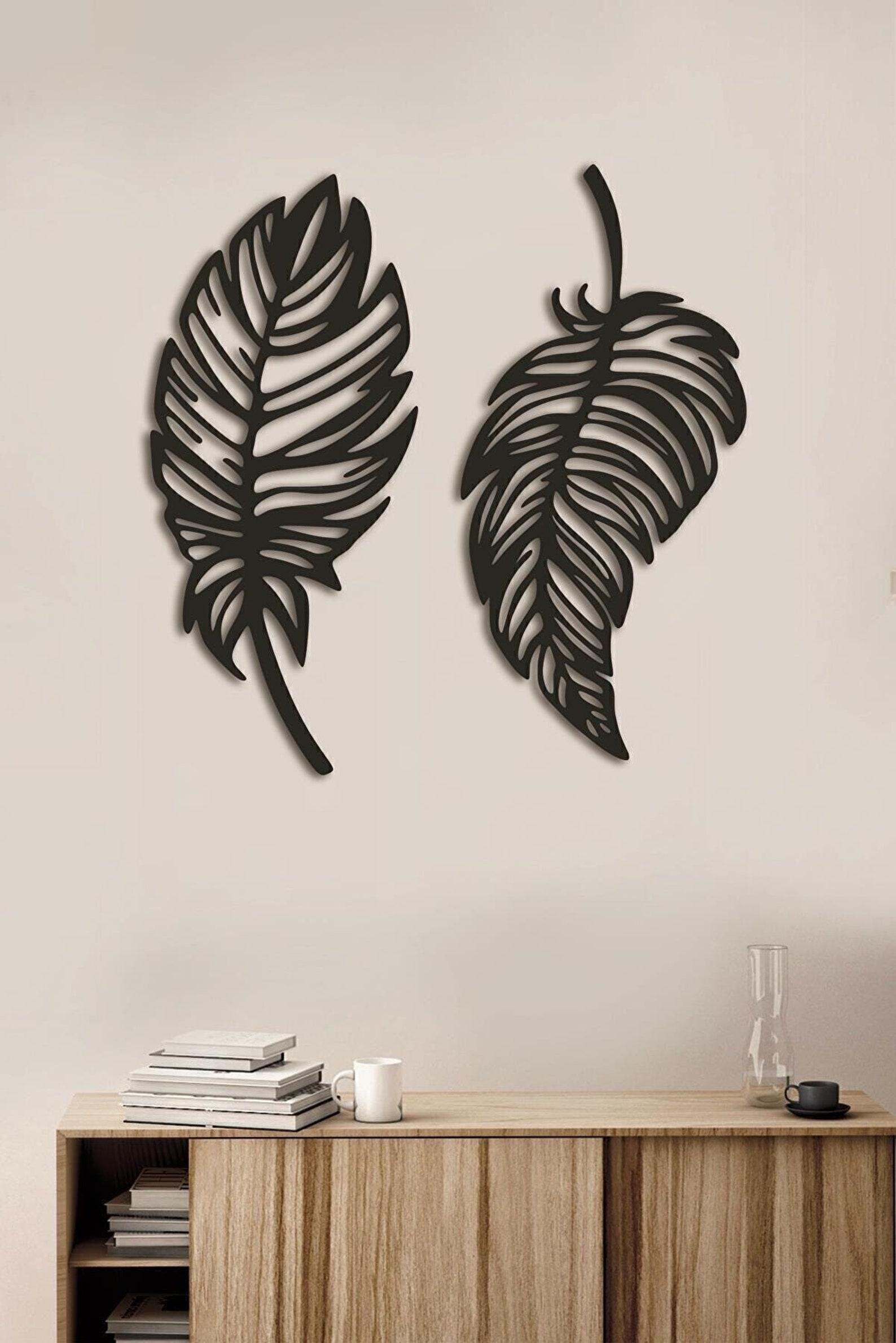 Wooden Leaf Wall Decor | Living Room Decoration| Art Wall Decor | Home ...