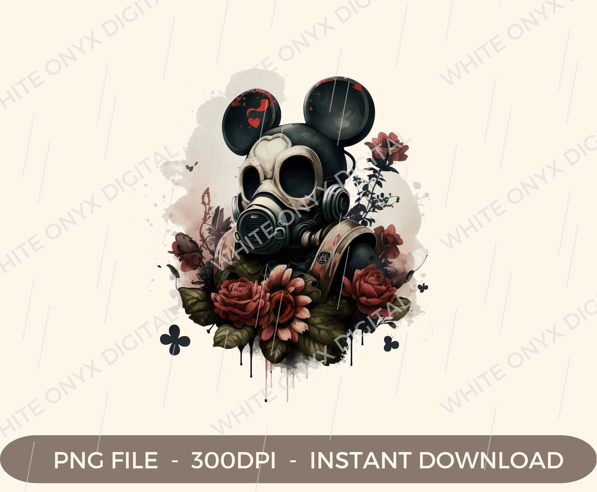 Graffiti Mickey Mouse Skull